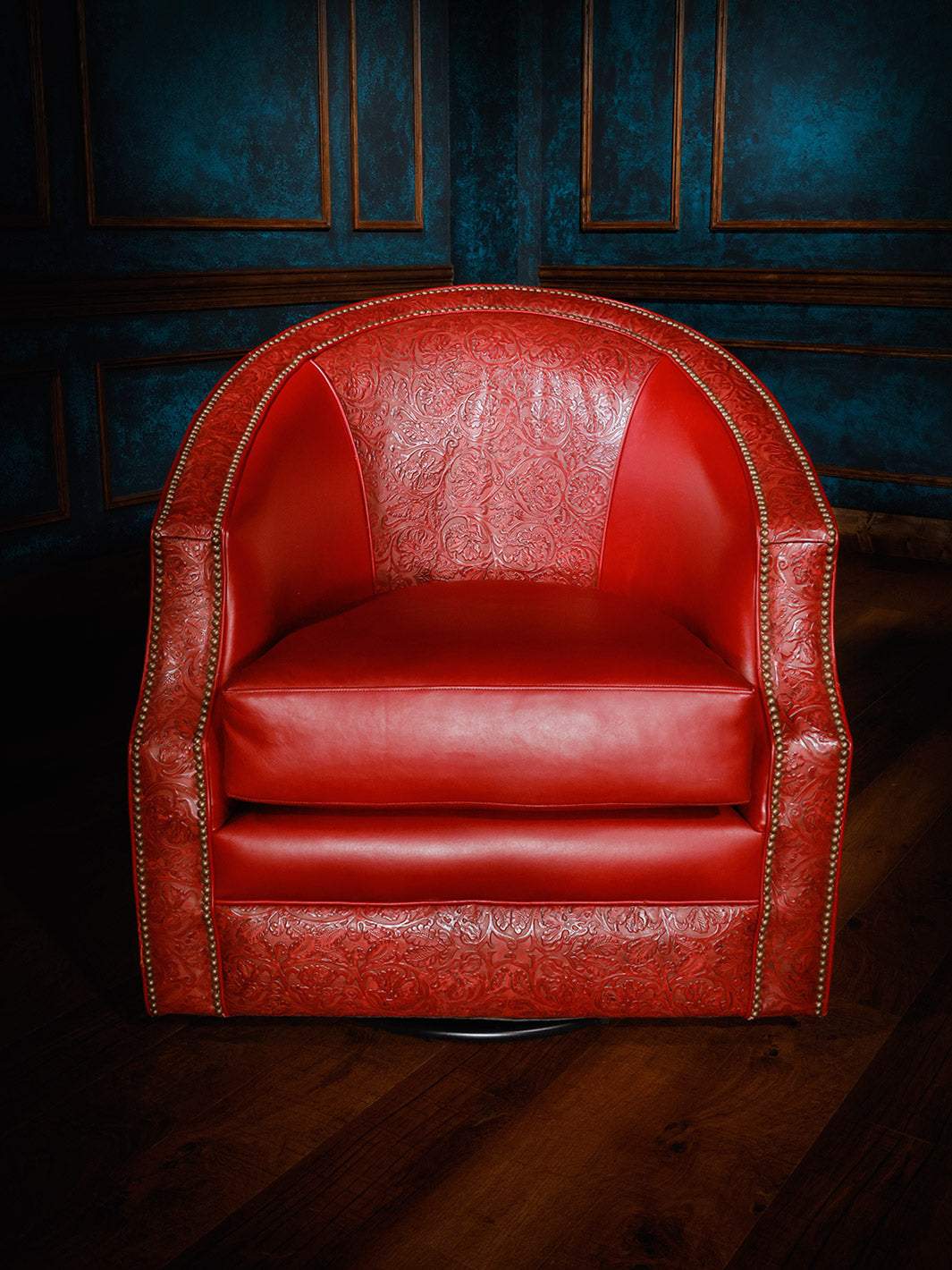 Red Swivel Chairs | Rustic Luxury Seating for Office & Lounge – Runyon ...