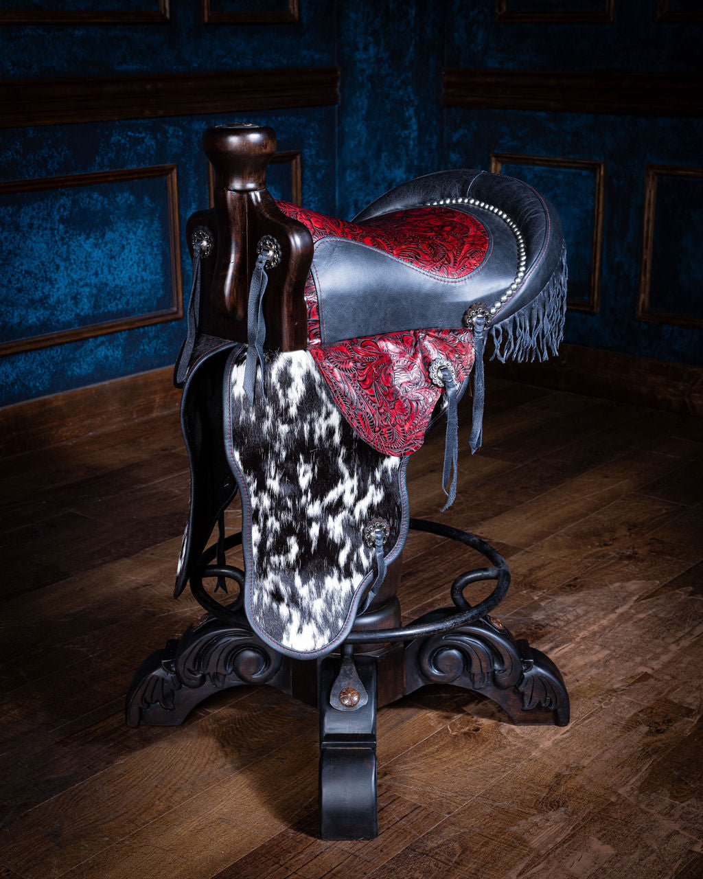 Ruby Red Leather Swivel Saddle Bar Stool – Runyon's Fine Furniture