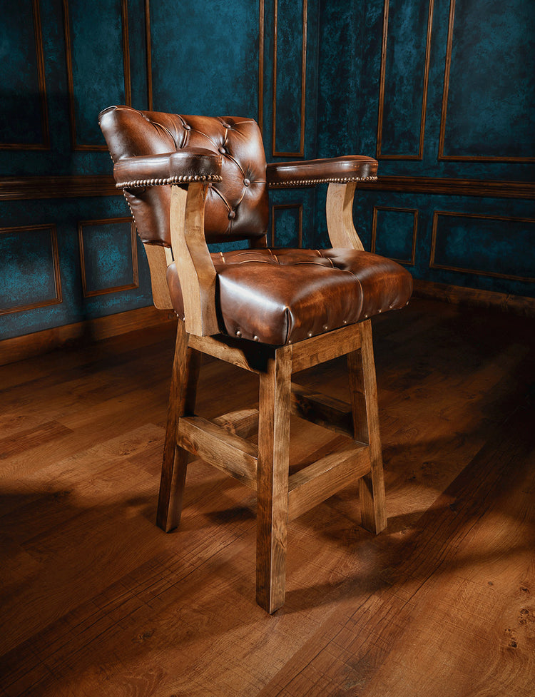 Hacienda Tufted Leather Chisum Bar Stool – Runyon's Fine Furniture