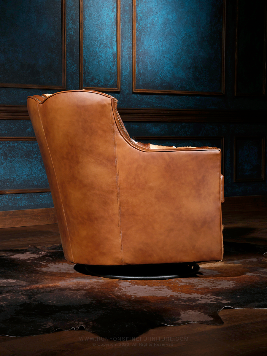 Springbok Sunset Leather Swivel Chair – Runyon's Fine Furniture