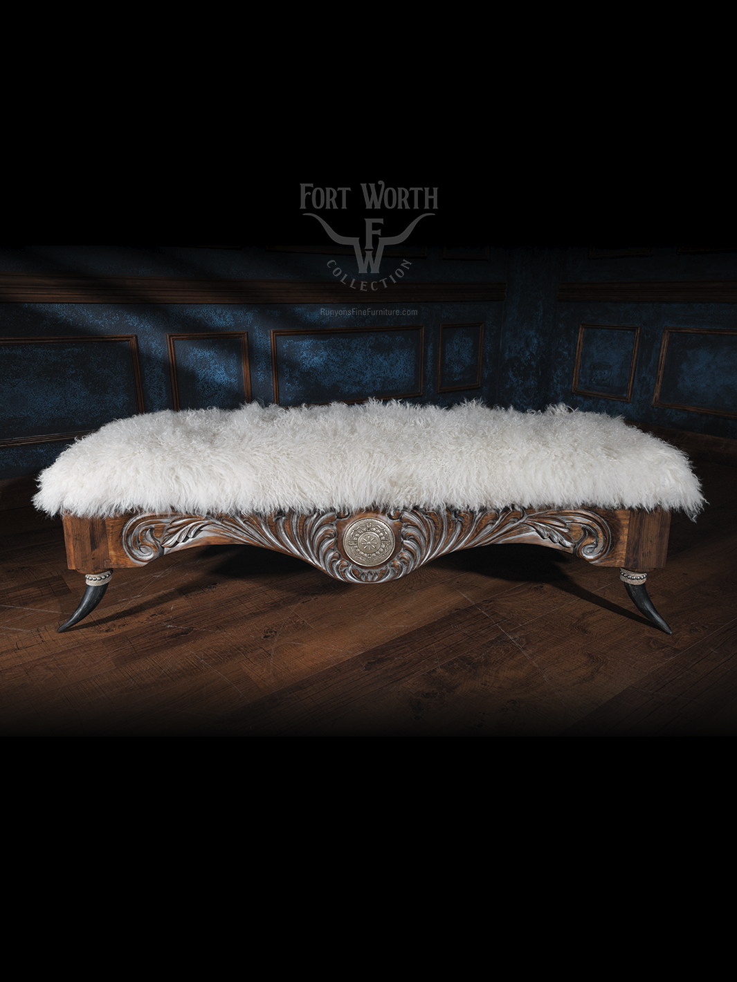 Texas Cattle Queen Tibetan Bench – Runyon's Fine Furniture