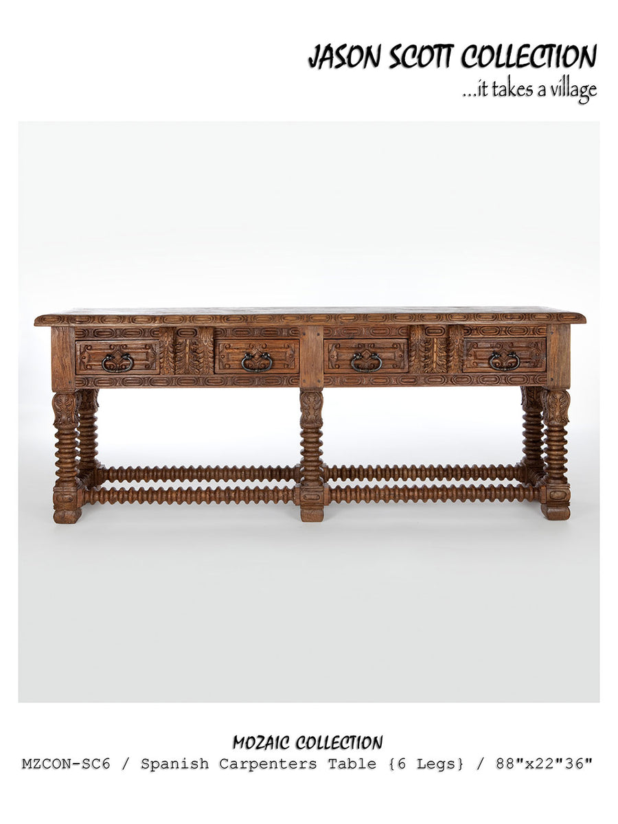 Jason Scott Spanish Carpenters Table / 6 Legs – Runyon's Fine Furniture